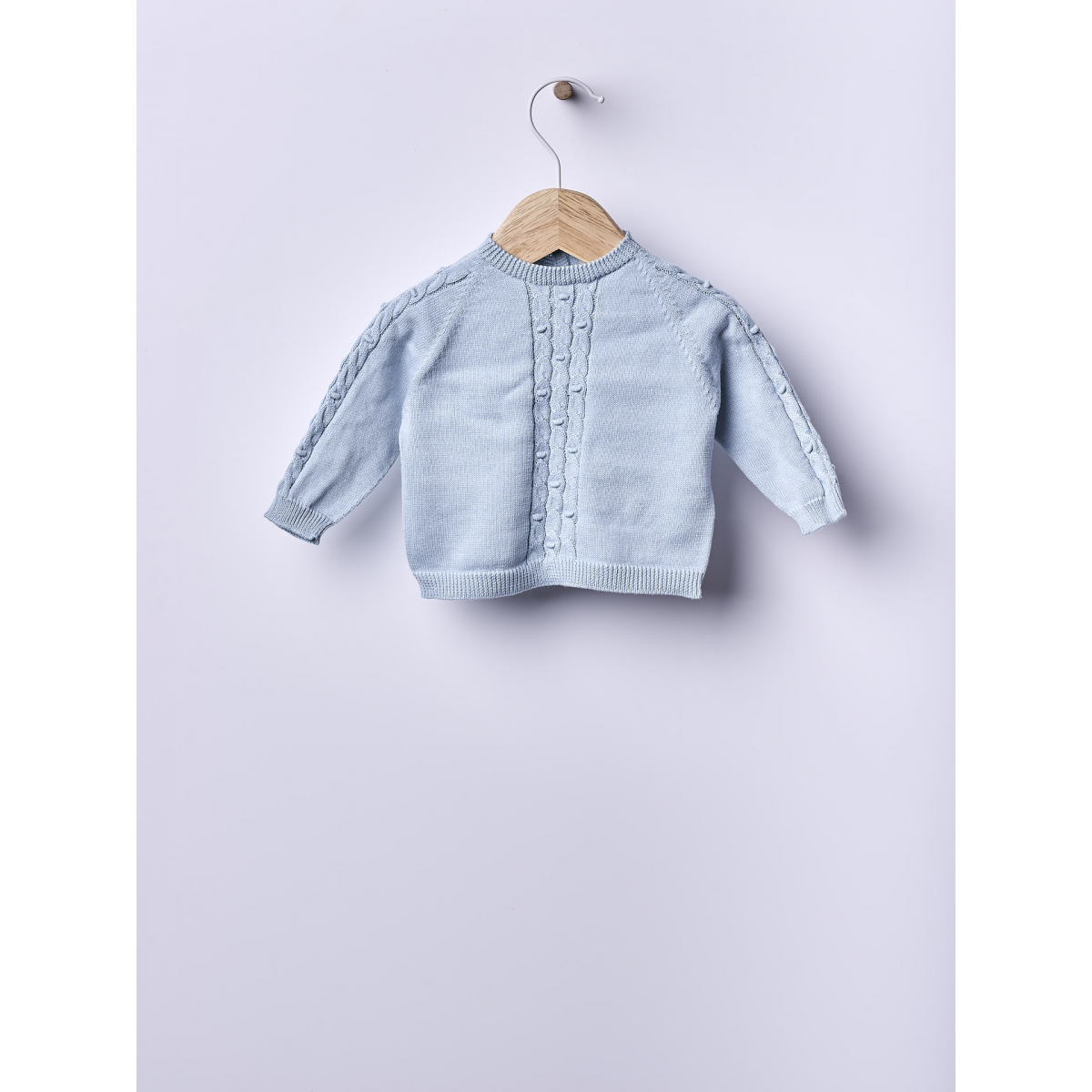 Long-sleeved sweater knitted in organic cotton | PURE FEELINGS - V25 ...