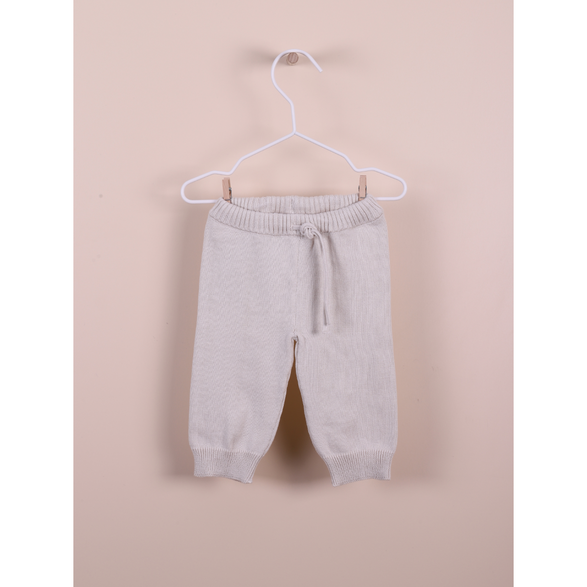 Trousers with adjustable cord knitted in cotton | FRIENDLY VIBE - V24 ...